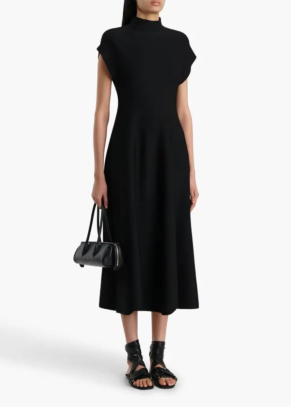 Khaite Lyra Knit Midi Dress - Black