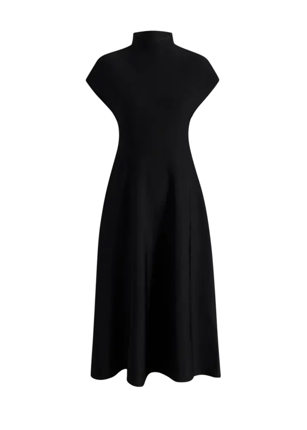 Khaite Lyra Knit Midi Dress - Black