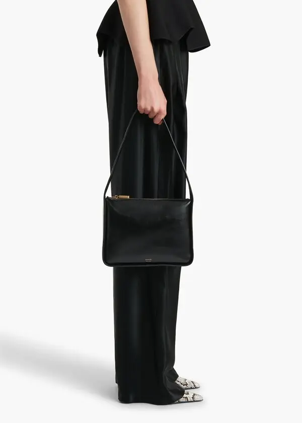 Khaite Lori Squared Bag In Crackle Patent Leather