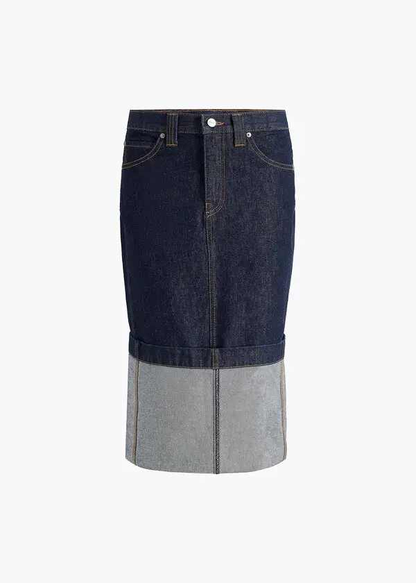 Khaite Kilian Denim Skirt - Benson