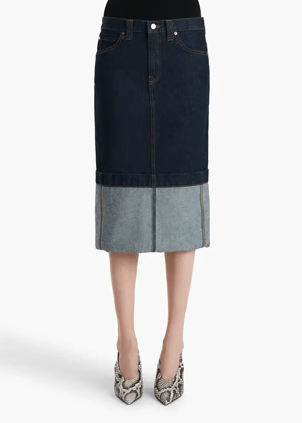 Khaite Kilian Denim Skirt - Benson