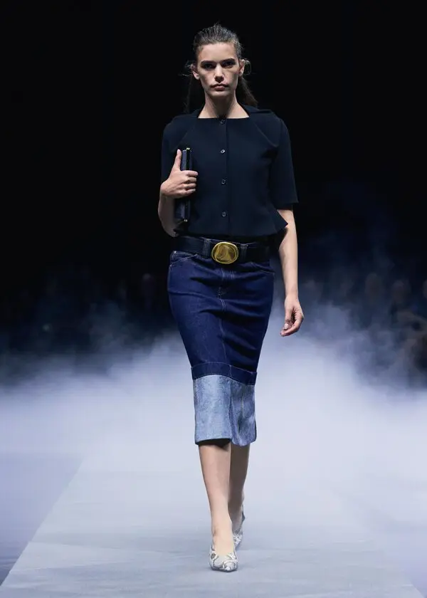 Khaite Kilian Denim Skirt - Benson