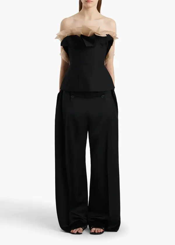 Khaite Sal Bustier Top - Black