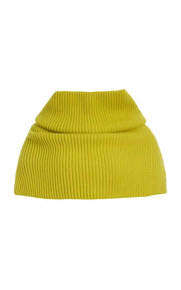 RÙADH The Lossie Ribbed Cashmere Scarf - Yellow