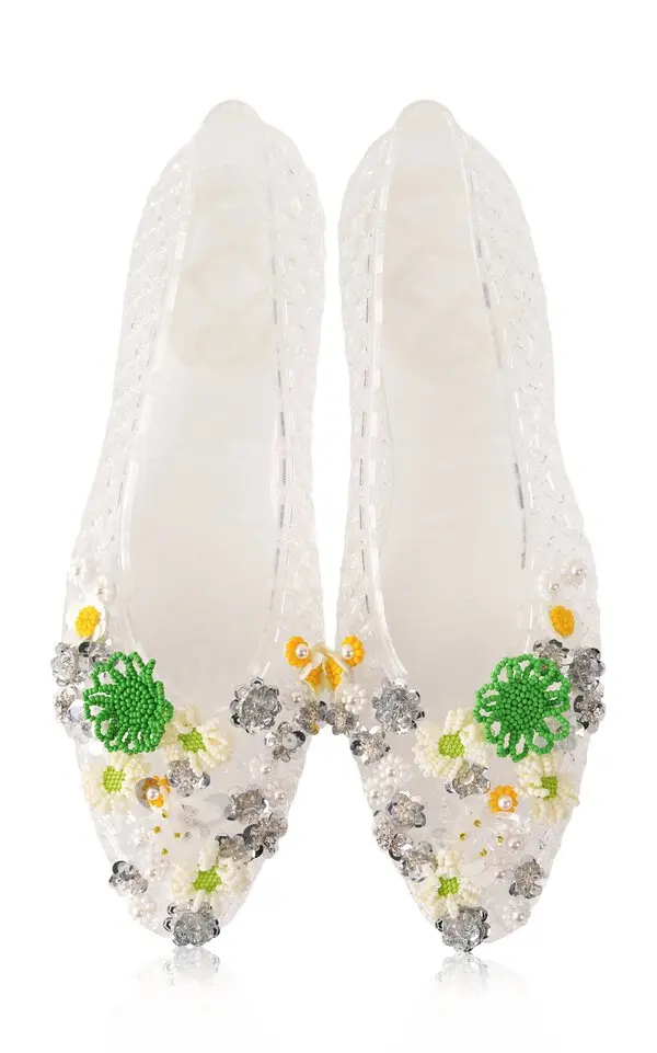 HEAVENLY JELLY Dahria Embellished Jelly Shoes - Clear