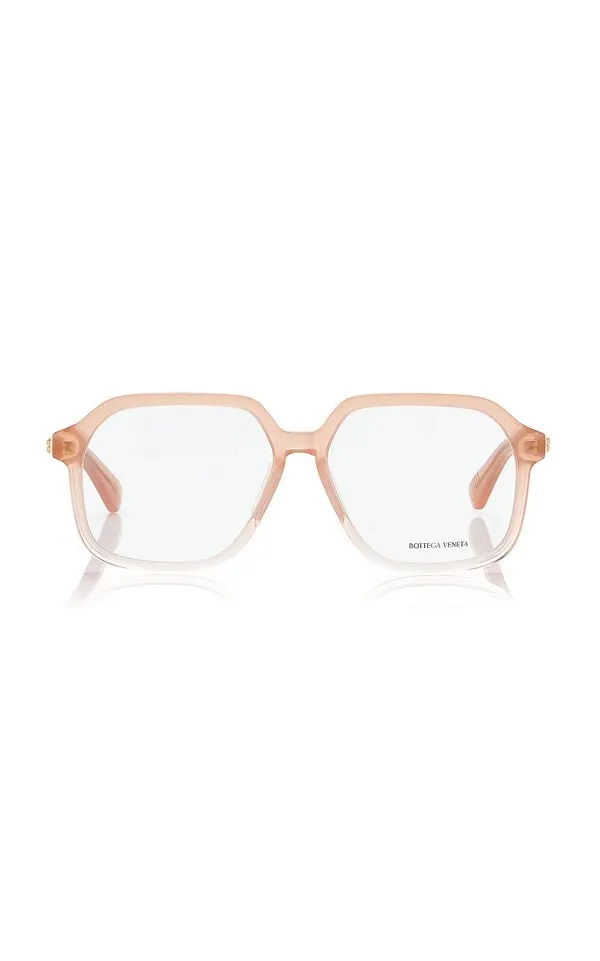 Bottega Veneta Square-frame Acetate Glasses - Pink