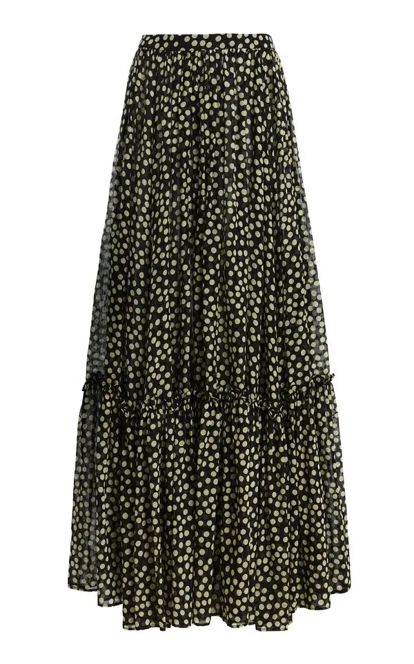 Françoise Jade Cotton-silk Maxi Skirt - Print