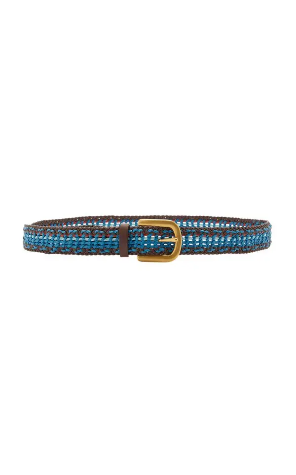 Gabriela Hearst Sam Woven Leather Waist Belt - Multi