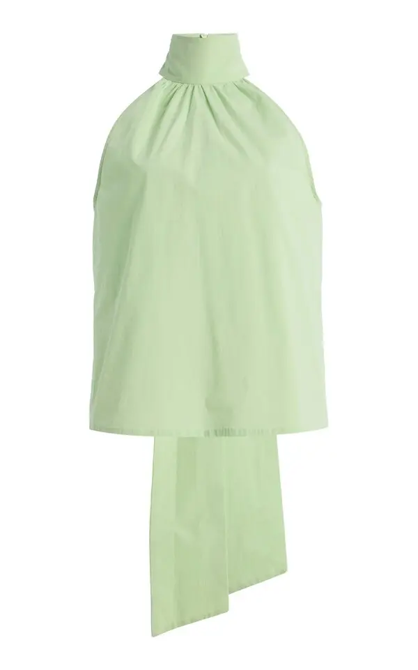 Françoise Susan Cotton Blouse - Green