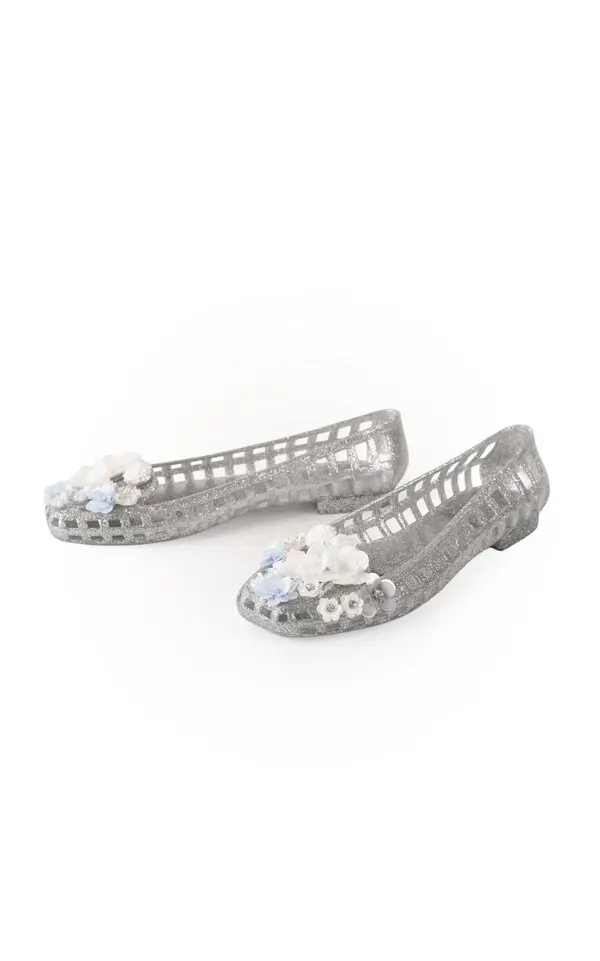 HEAVENLY JELLY Fleck Embellished Jelly Shoes - Silver