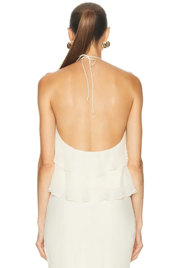 THE SEI Ruffle Halter Top
