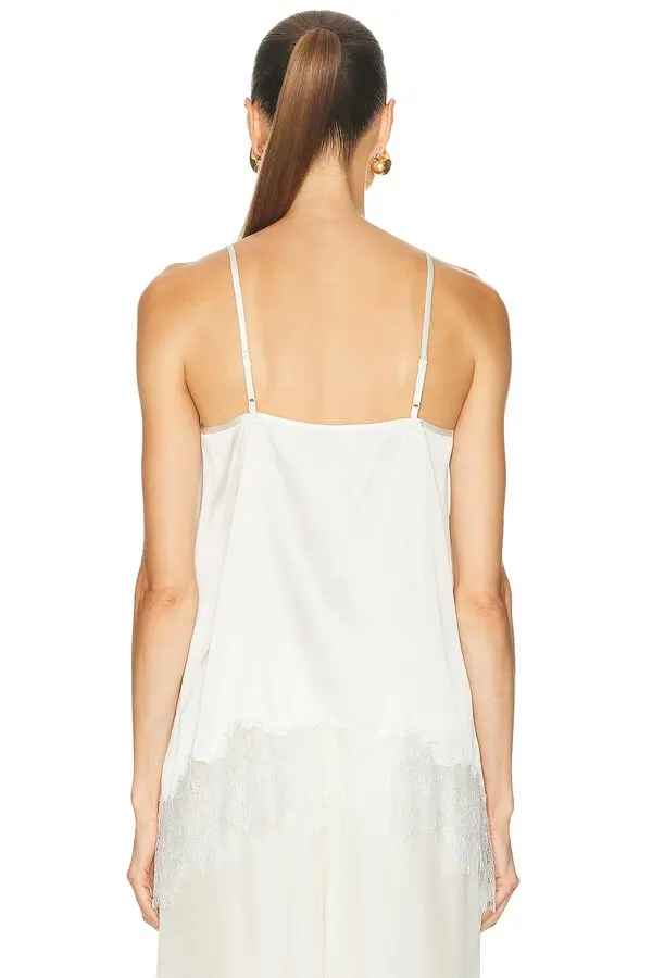 Staud Chloe Silk Cami Top - Ivory
