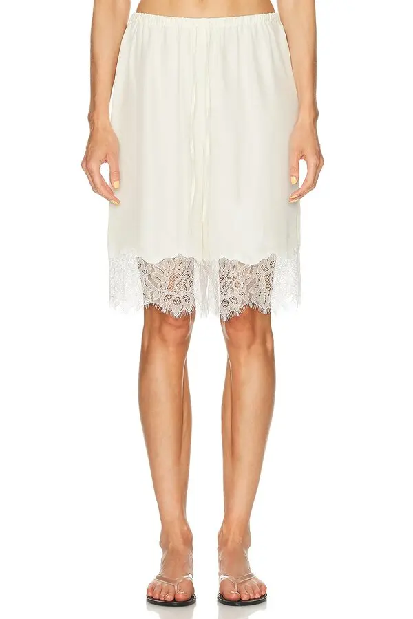 Staud Verano Silk Short - White