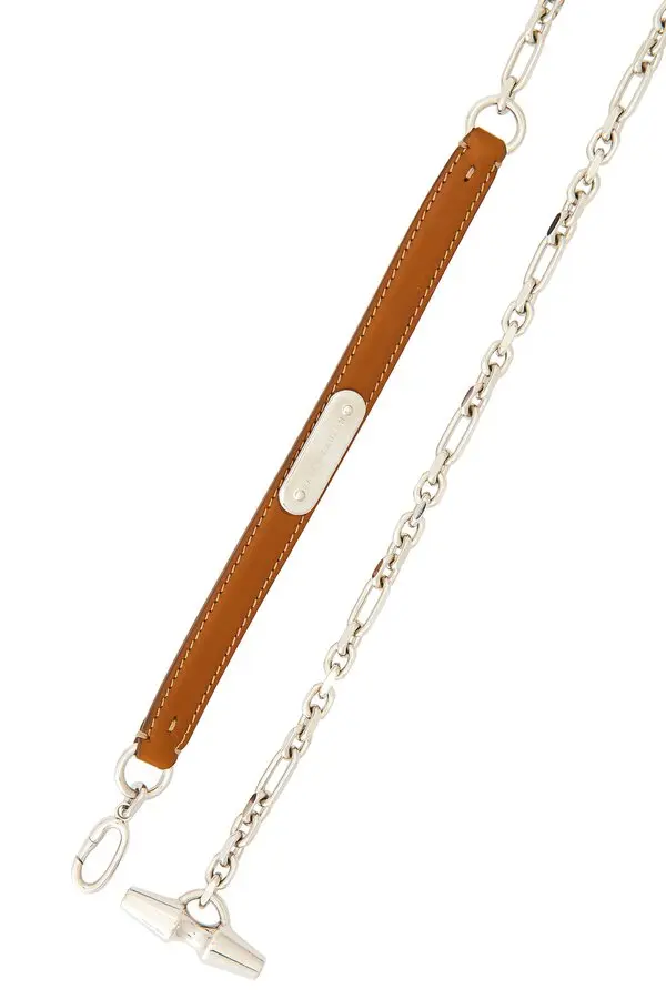 Ralph Lauren Chain Belt With Leather Detail