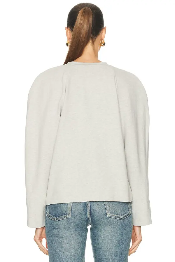 Norma Kamali Bomber 1980s Sweatshirt - Light Heather Grey