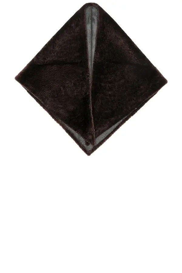 Nour Hammour Foulard Shearling Headscarf - Dark Brown Boheme