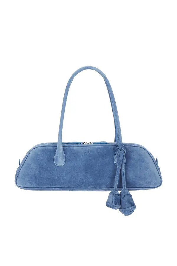 Magda Butrym Brigitte Trapeze Suede Bag - Blue