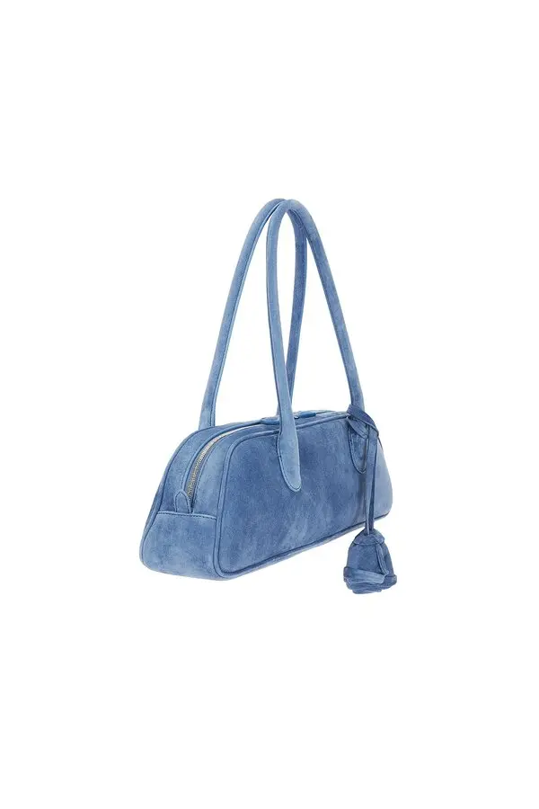 Magda Butrym Brigitte Trapeze Suede Bag - Blue