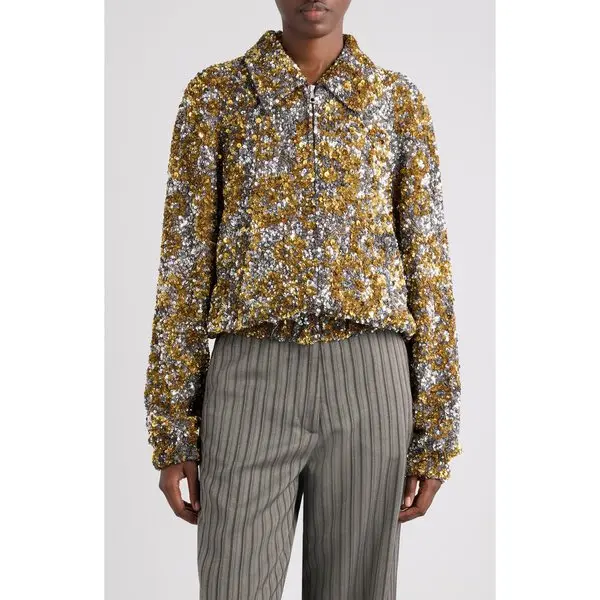 Dries Van Noten Abstract Sequin Jacket