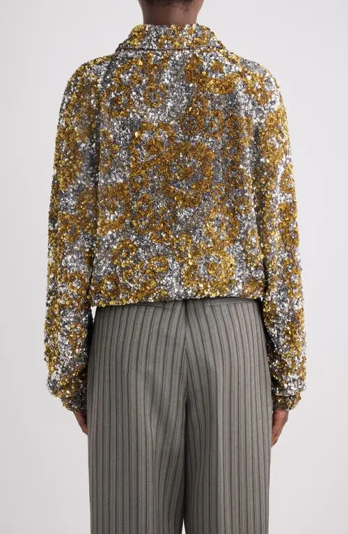 Dries Van Noten Abstract Sequin Jacket