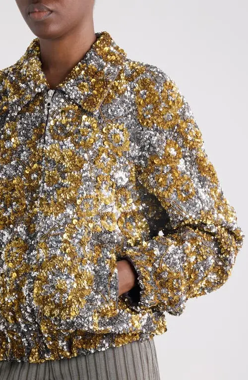 Dries Van Noten Abstract Sequin Jacket