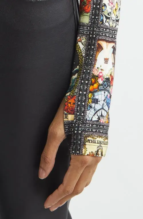 Alice + Olivia Delaina Mock Neck Top