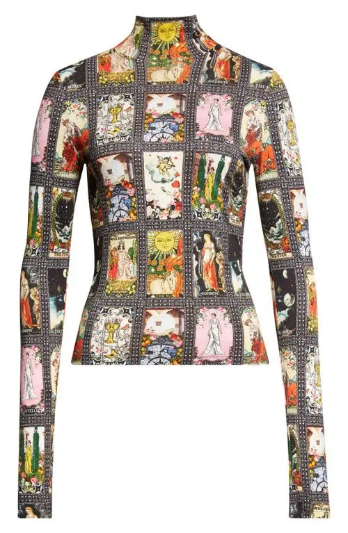 Alice + Olivia Delaina Mock Neck Top