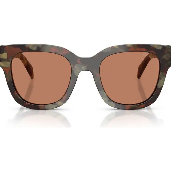 Prada 52mm Square Sunglasses - Woods Tortoise/brown