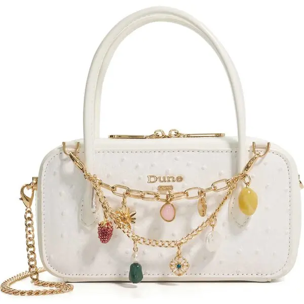 Dune London Leather Top Handle Bag With Charms