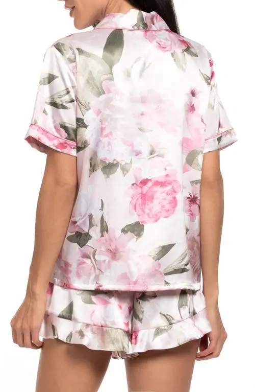IN BLOOM BY JONQUIL Jovie Floral Satin Short Pajamas - Rosewater