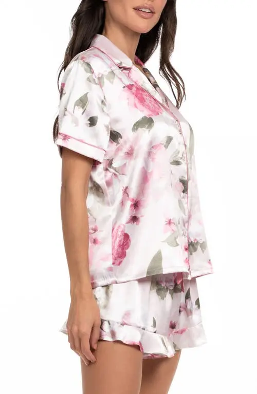 IN BLOOM BY JONQUIL Jovie Floral Satin Short Pajamas - Rosewater