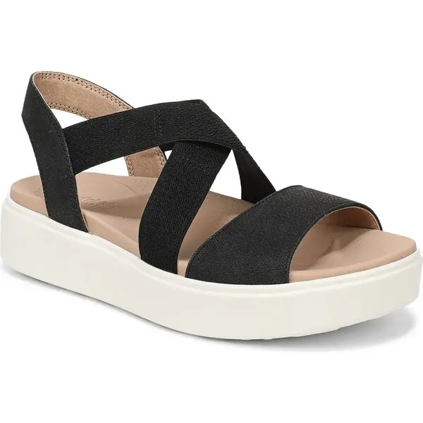 Dr. Scholl'S Madicldease Platform Wedge Sandals - Black
