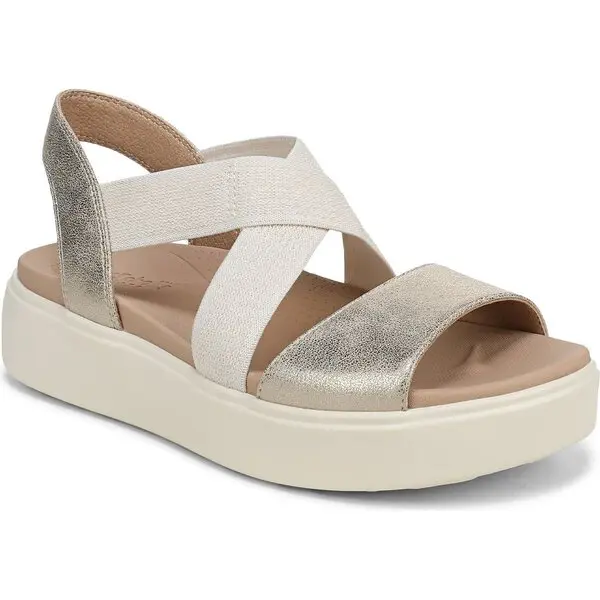 Dr. Scholl'S Madicldease Platform Wedge Sandals - Gold