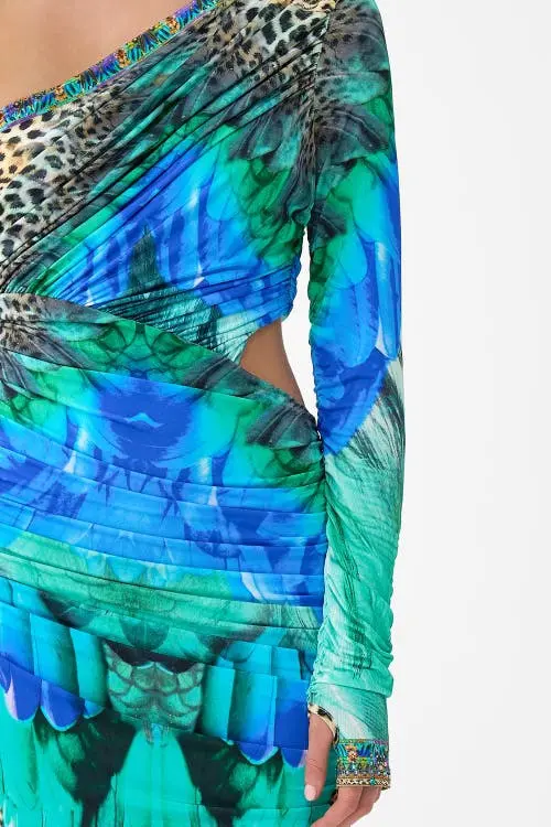 Camilla One Shoulder Jersey Cut Out Dress
