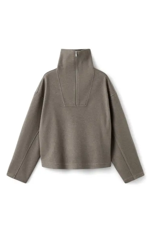 Mango Half Zip Turtleneck Sweatshirt
