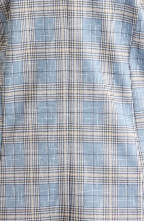 LIVERPOOL Plaid Open Front Boyfriend Blazer - Shadow Blue Multi