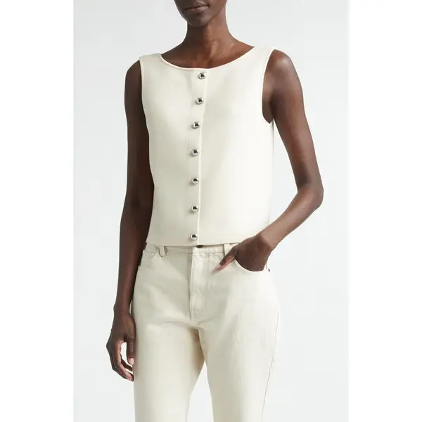 Lafayette 148 New York Button-front Sweater Vest