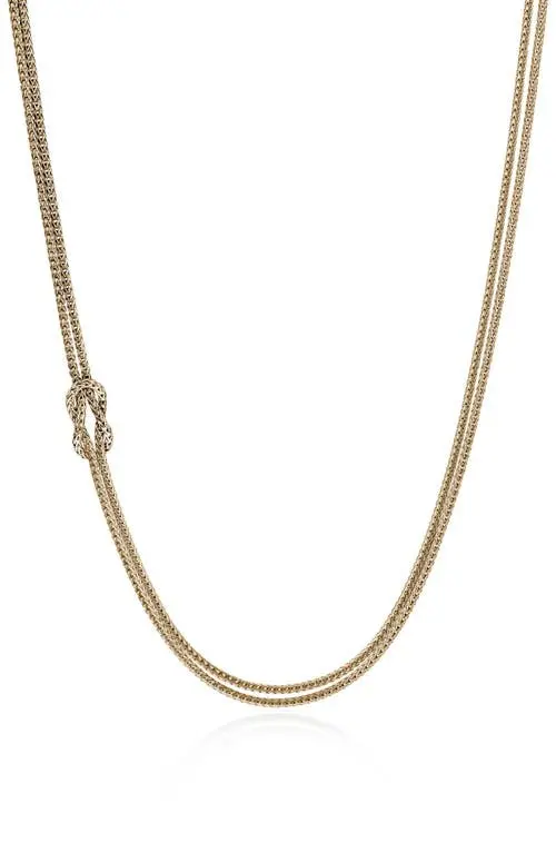 John Hardy Love Knot 14k Necklace - Gold