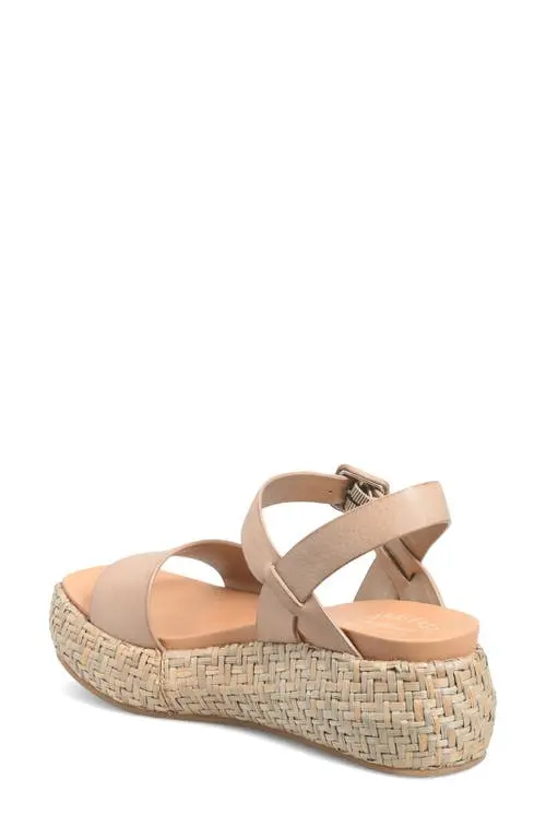 Kork-Ease® Hallie Platform Sandal - Off White Leather