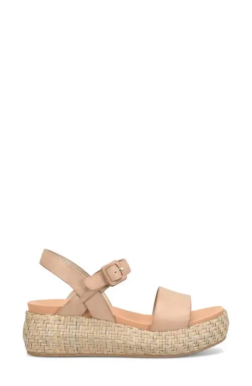 Kork-Ease® Hallie Platform Sandal - Off White Leather
