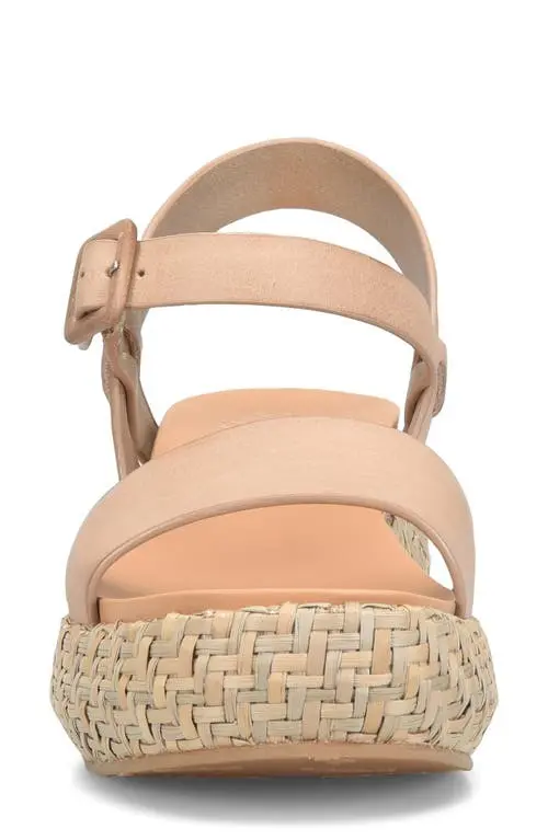 Kork-Ease® Hallie Platform Sandal - Off White Leather