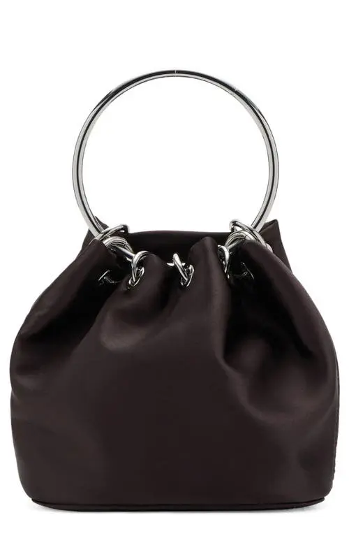 Mango Satin Top Handle Bag - Chocolate