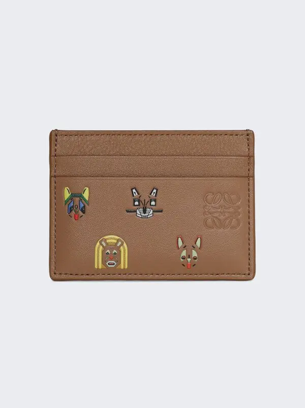 Loewe Plain Cardholder Cats Mocha - Brown