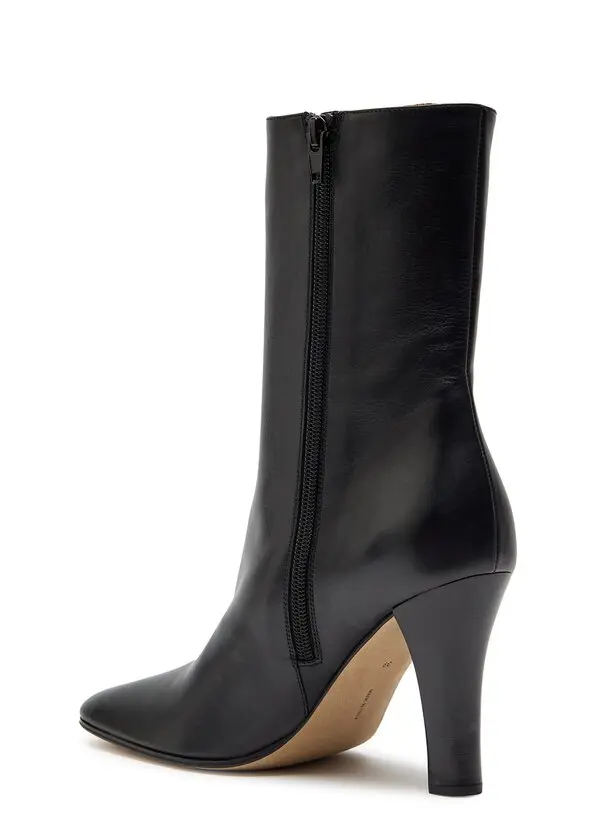 THE ROW Mona 80 Leather Mid-calf Boots