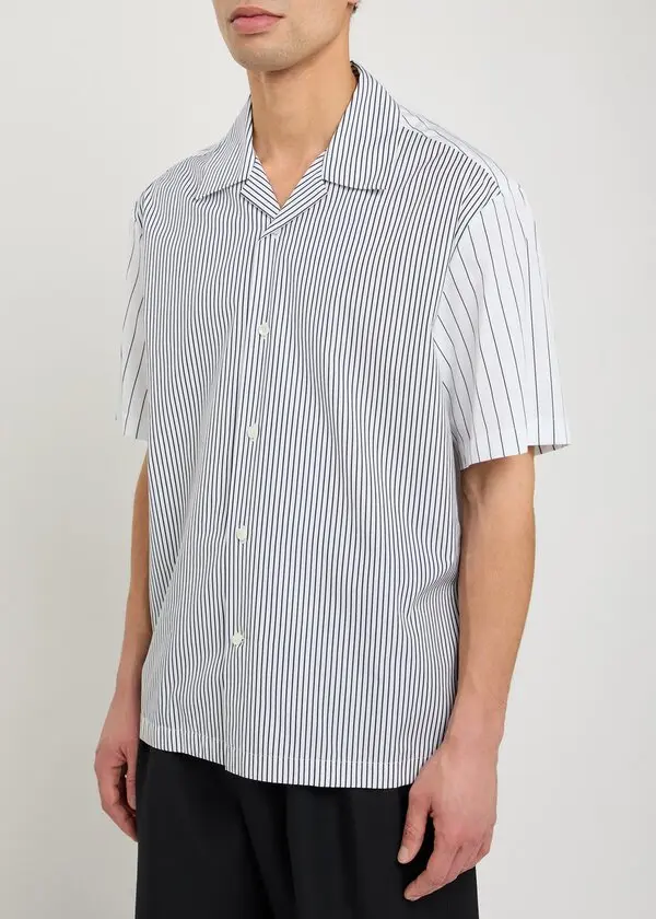 JIL SANDER Pinstriped Cotton-poplin Shirt