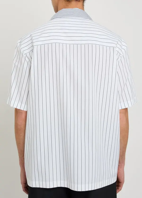 JIL SANDER Pinstriped Cotton-poplin Shirt