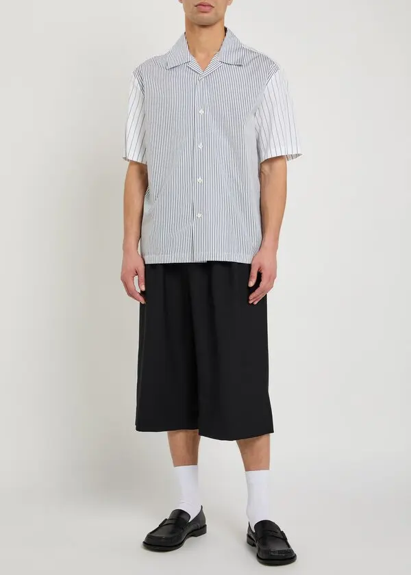 JIL SANDER Pinstriped Cotton-poplin Shirt