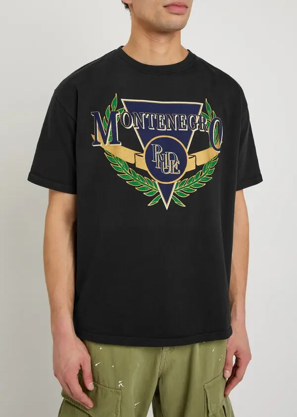 Rhude Montenegro Regatta Printed Cotton T-shirt