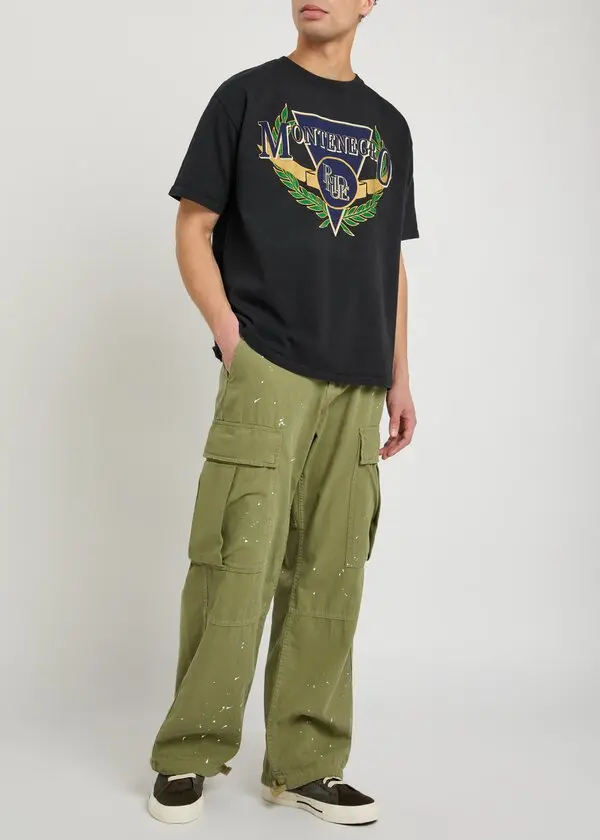 Rhude Montenegro Regatta Printed Cotton T-shirt
