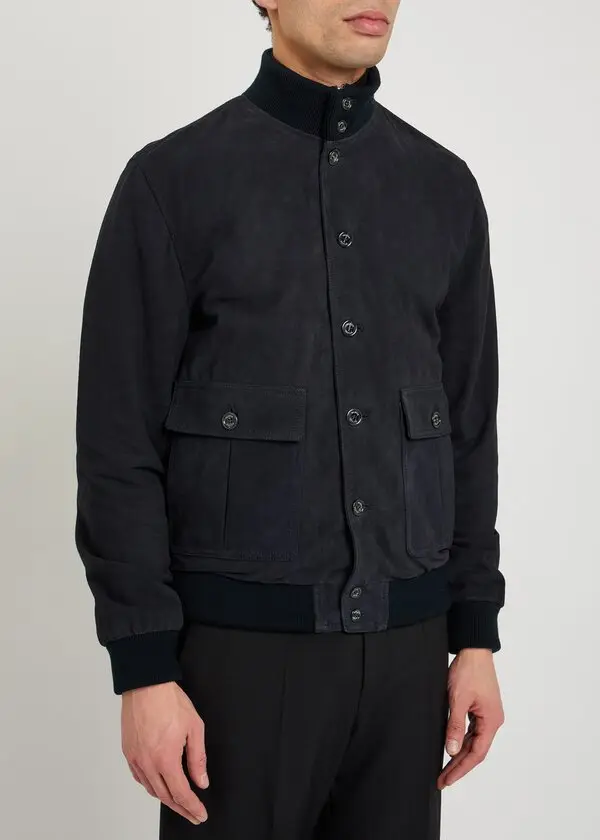 VALSTAR Ino Suede Jacket - Dark Blue